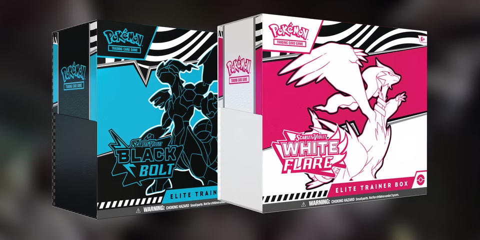 Pokemon TCG Scarlet & Violet Black Bolt and White Flare Elite Trainer ...